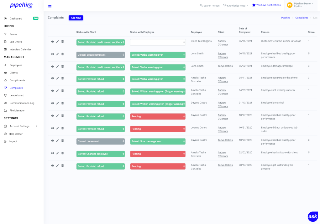 Pipehire: All-in-One HR and Management Cleaning Business Software